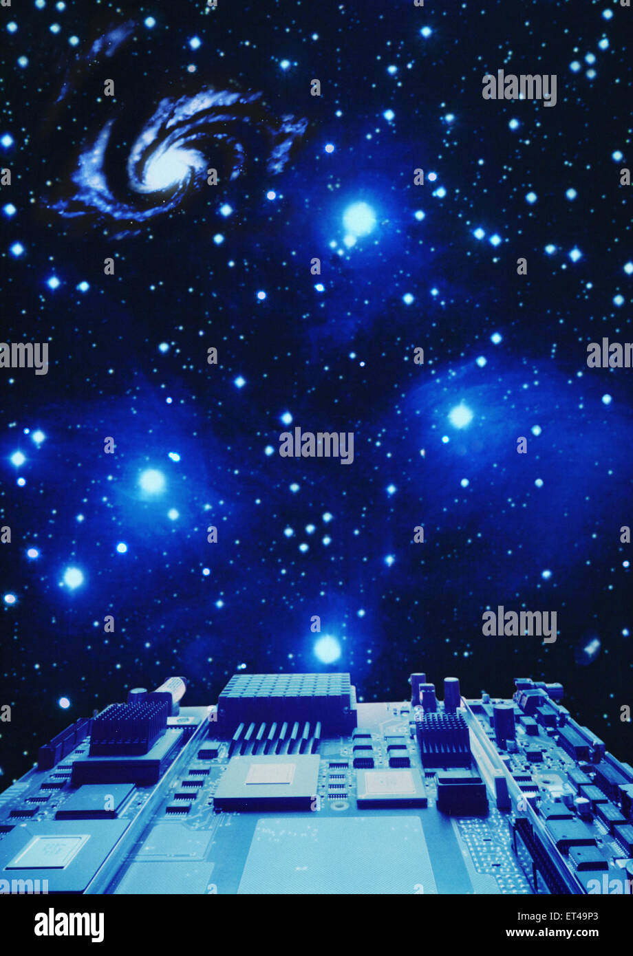 Hamburg, Germany, computer circuit board in outer space Stock Photo - Alamy
