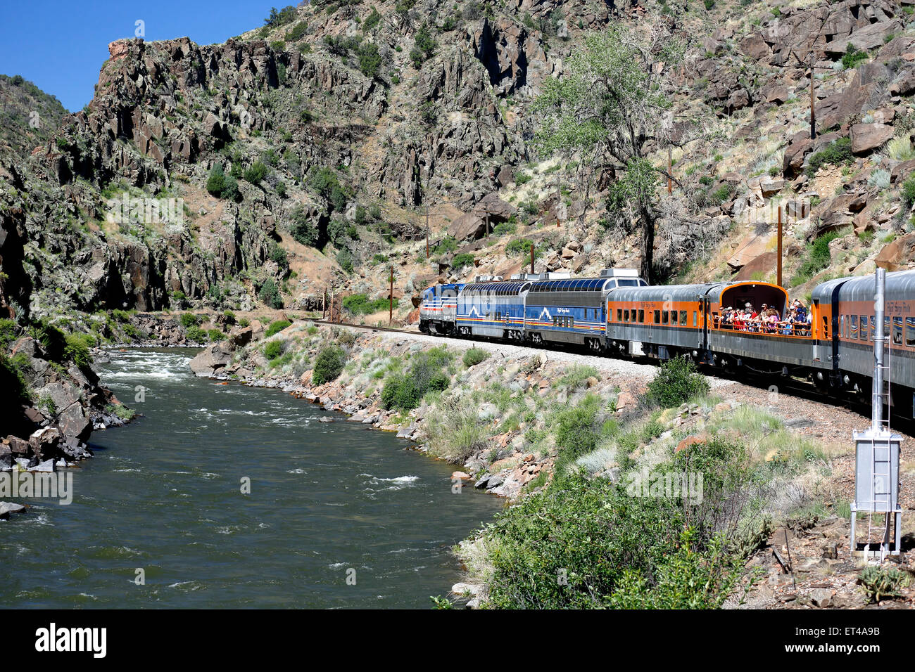 Royal Gorge Route Railroad and Arkansas River, Canon City, Colorado USA ...