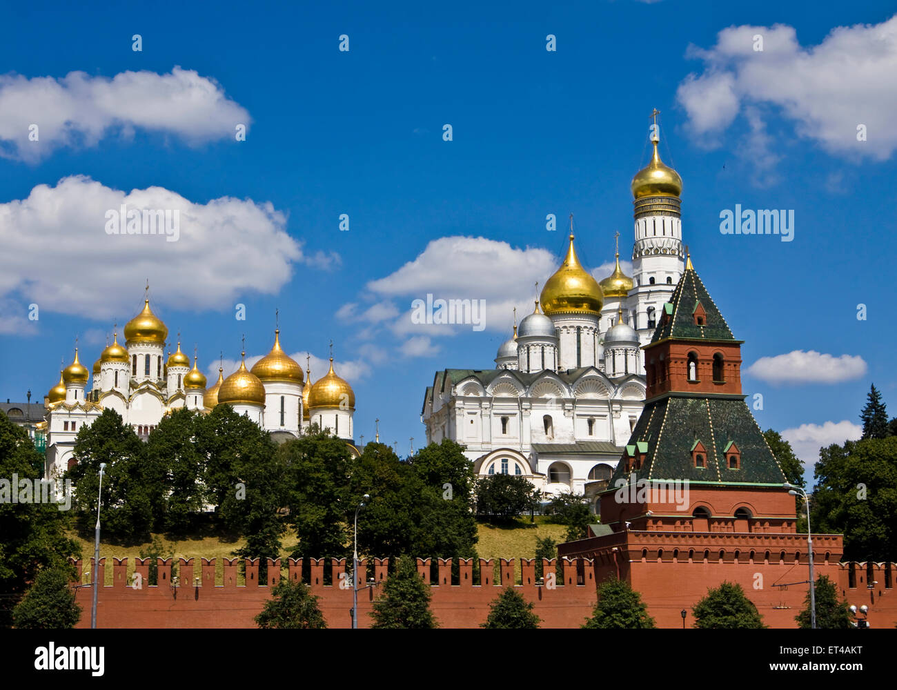 Moscow, Kremlin fortress with orthodox cathedrals Stock Photo - Alamy