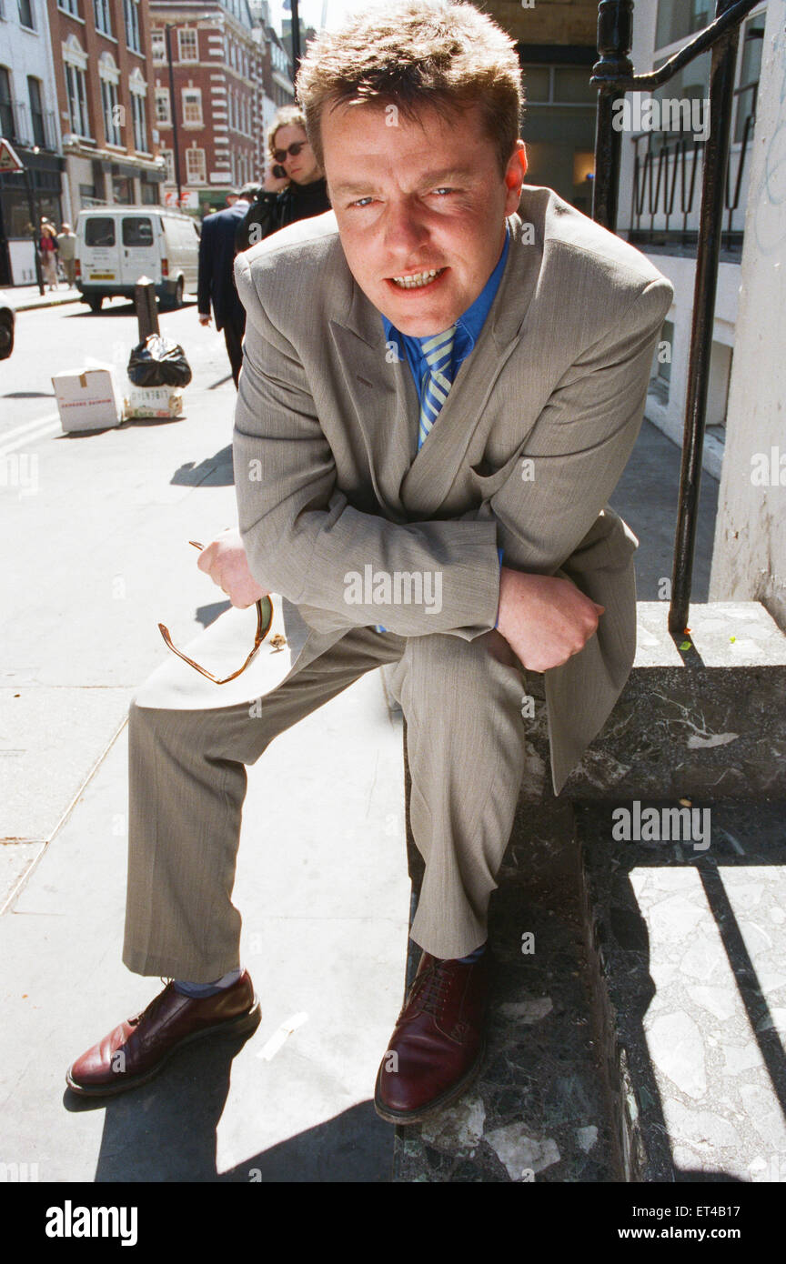 Suggs, lead singer of British ska group Madness, 30th April 1997 Stock ...