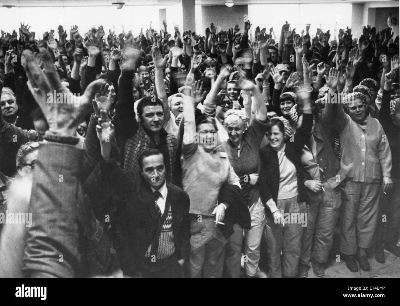 Crowd of workers Black and White Stock Photos & Images - Alamy