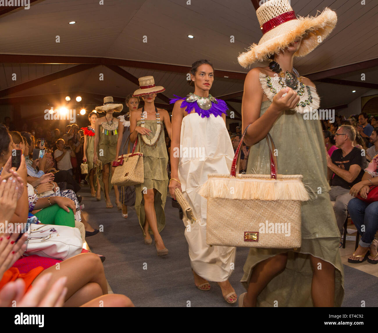 Papeete, French Polynesia. 10th June, 2015. Models on the runway ...