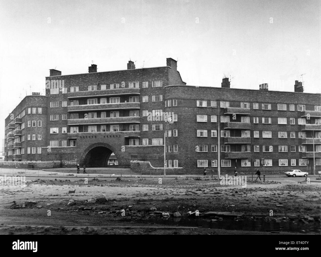 Gerard Gardens, a tenement block in Liverpool city centre, Merseyside ...