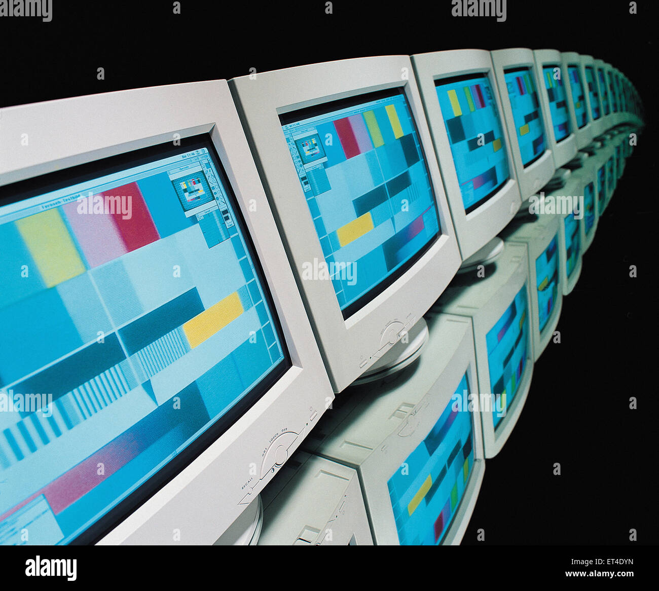 Hamburg, Germany, Computer Monitor with Test Pattern Stock Photo - Alamy