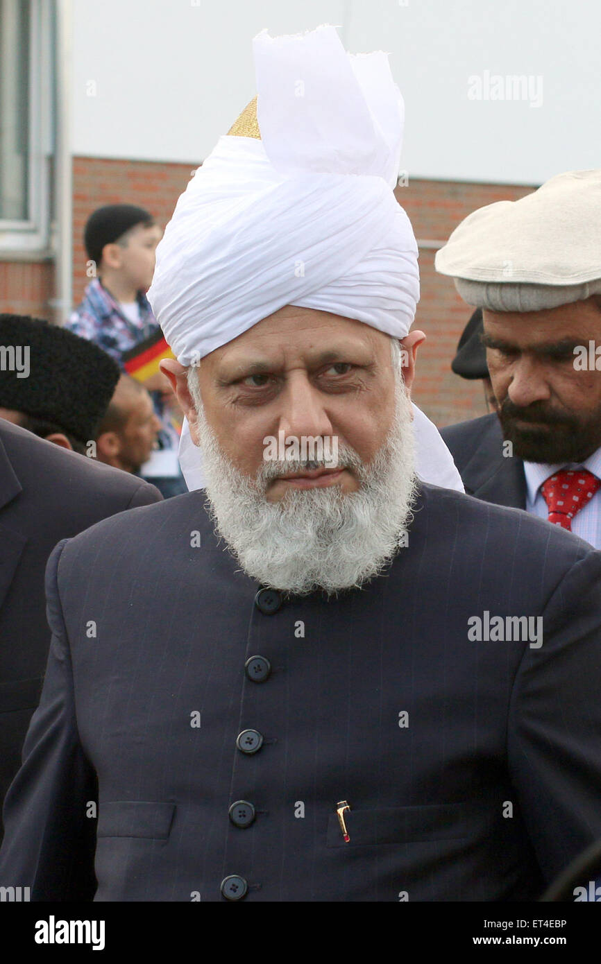 Vechta, Germany. 09th June, 2015. Caliph Mirza Masroor Ahmad, the ...