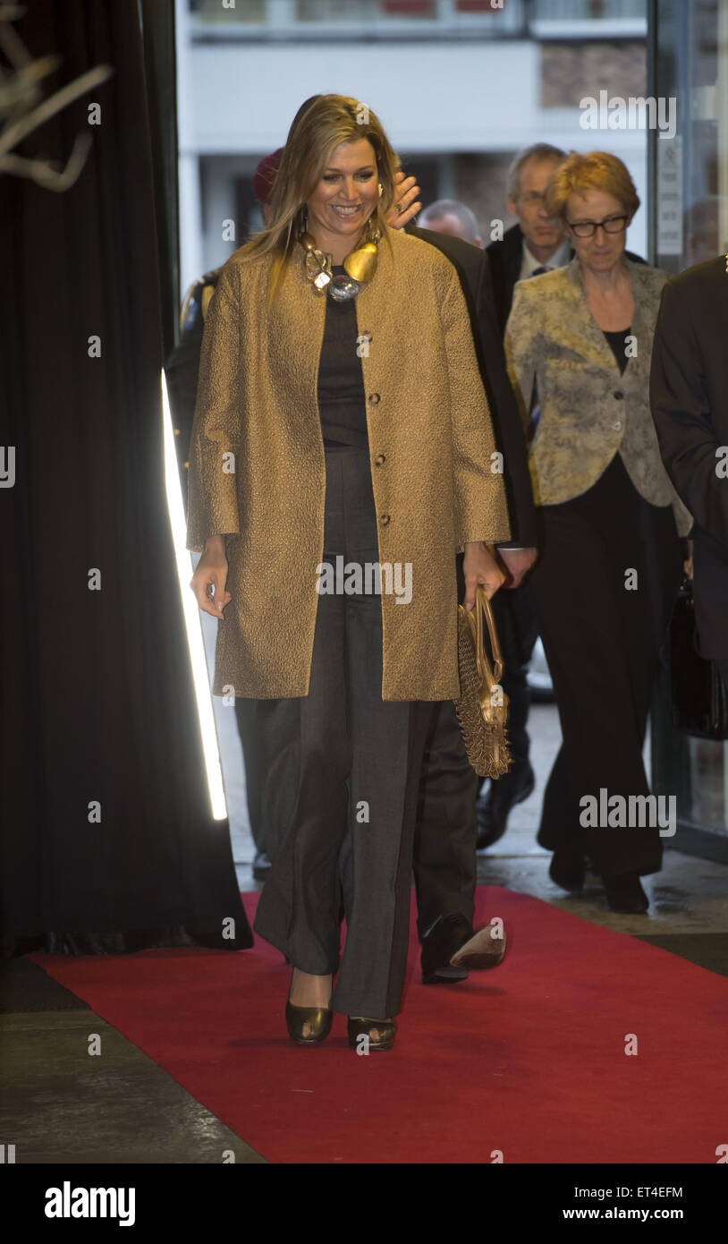 Queen Maxima attending the fourth "Language does more" meeting and ...