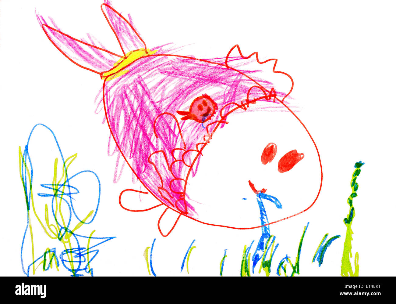 Child drawing yellow fish hi-res stock photography and images - Alamy