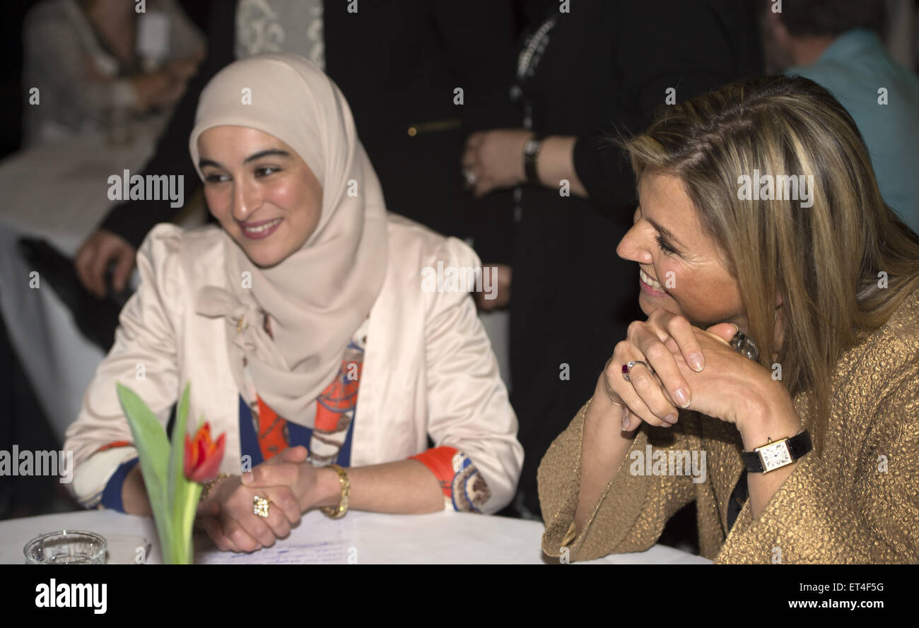Queen Maxima attending the fourth "Language does more" meeting and ...