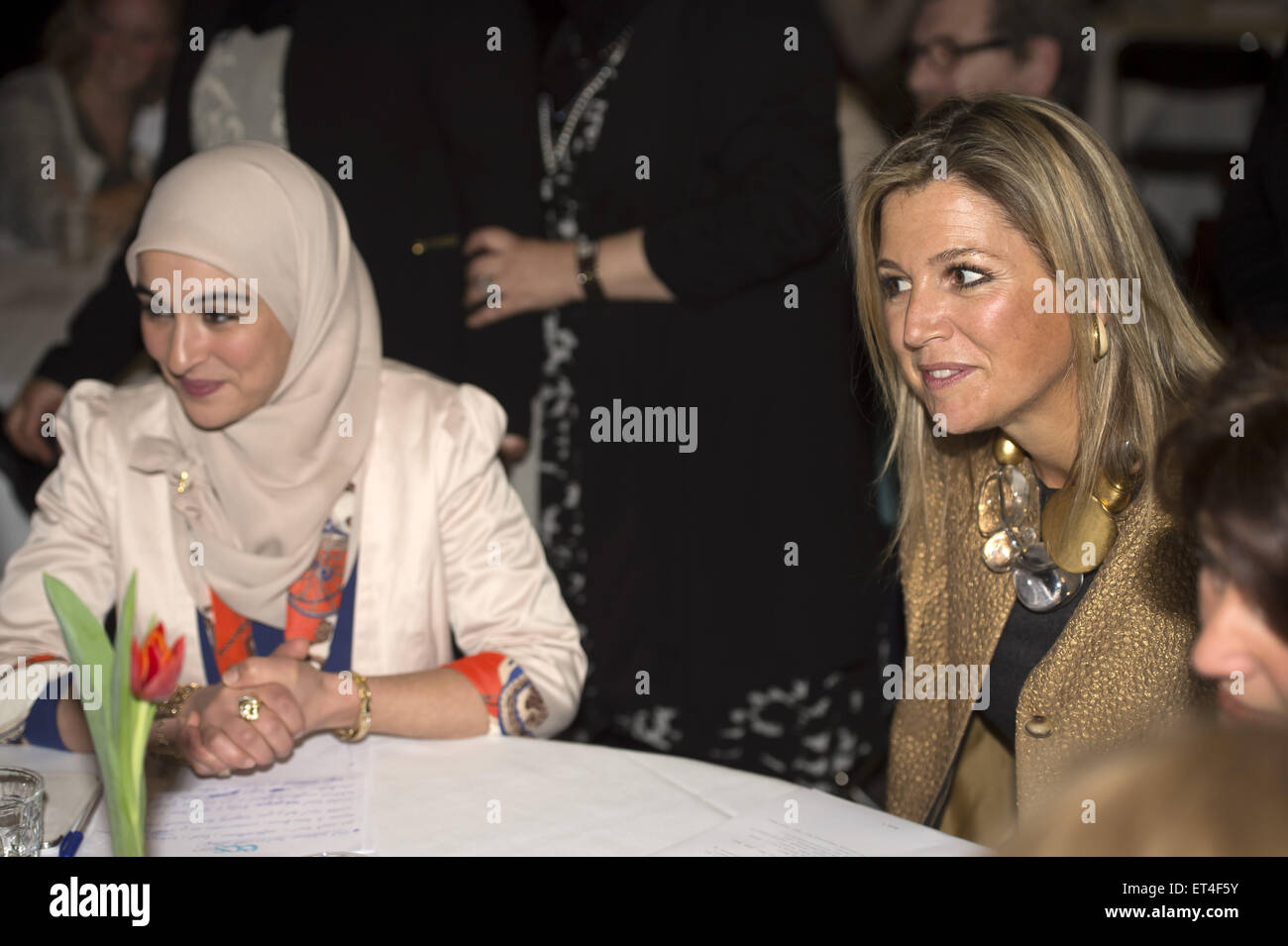 Queen Maxima attending the fourth "Language does more" meeting and ...