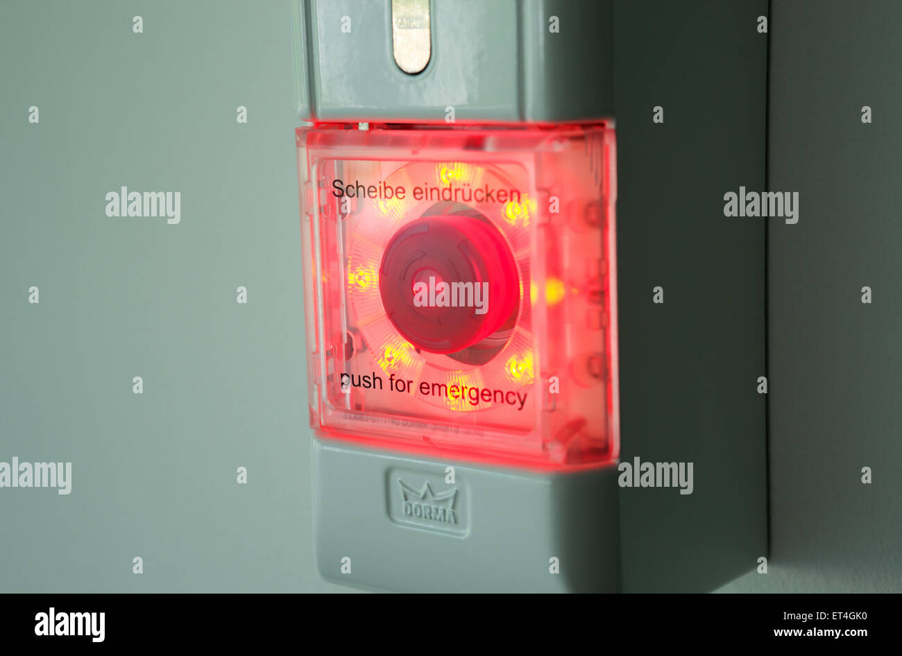Hamburg, Germany, emergency stop switch Stock Photo - Alamy