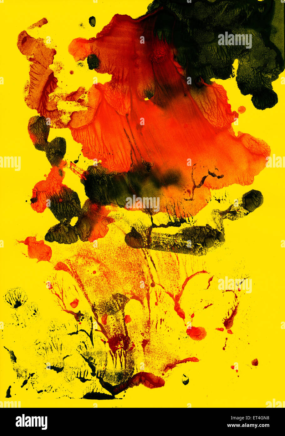 Abstract red and green background from watercolor Stock Photo - Alamy