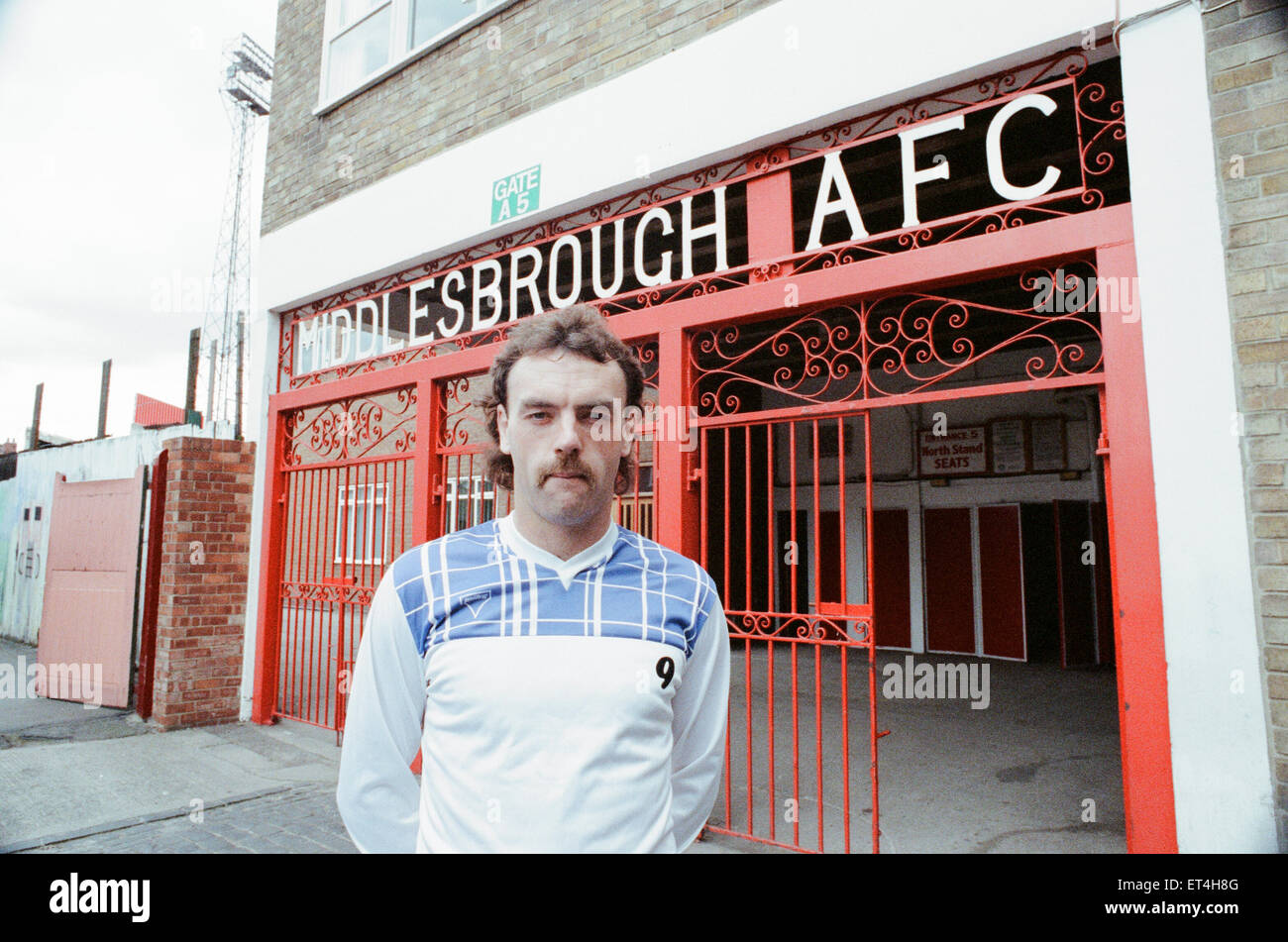 John Wark, Middlesbrough FC Player at Ayresome Park Football Stadium ...