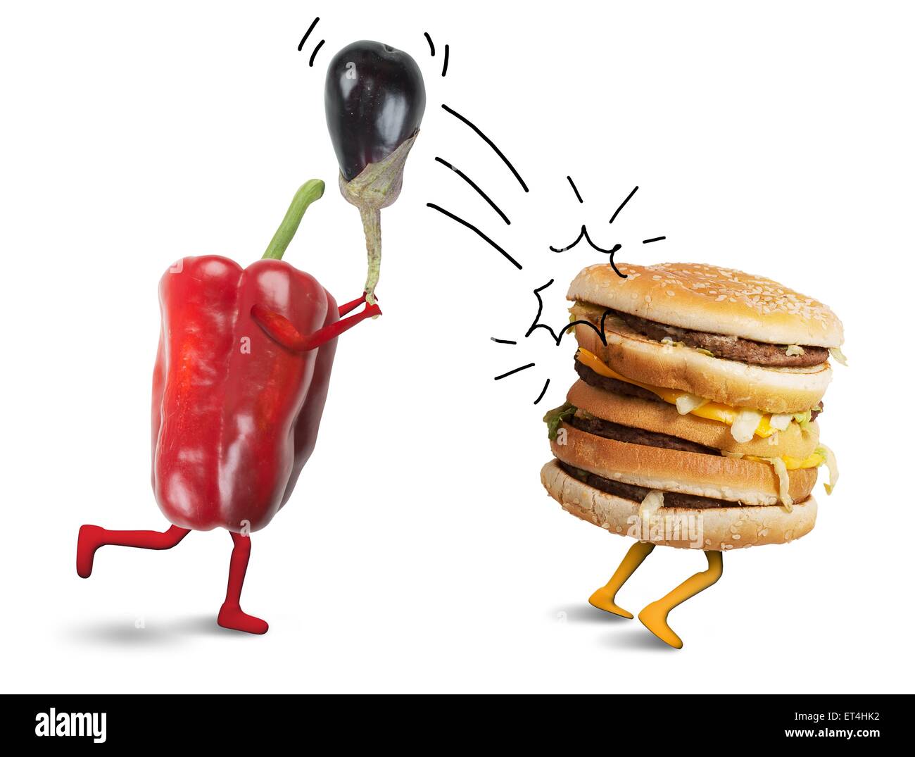 Food fight lunch hi-res stock photography and images - Alamy