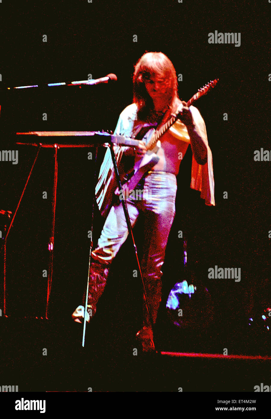 Steve Howe of the progressive rock band Yes in performance at the Miami ...