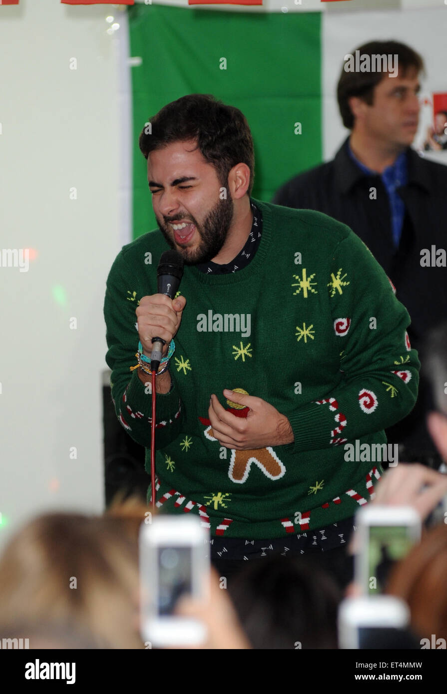 X Factor finalist Andrea Faustini Leicester Square Homecoming Featuring ...