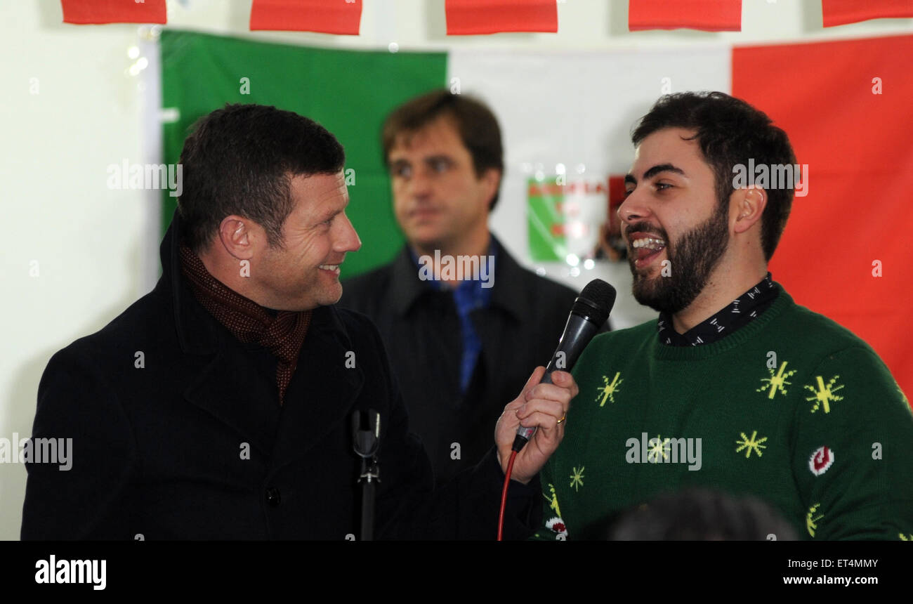 X Factor finalist Andrea Faustini Leicester Square Homecoming Featuring ...