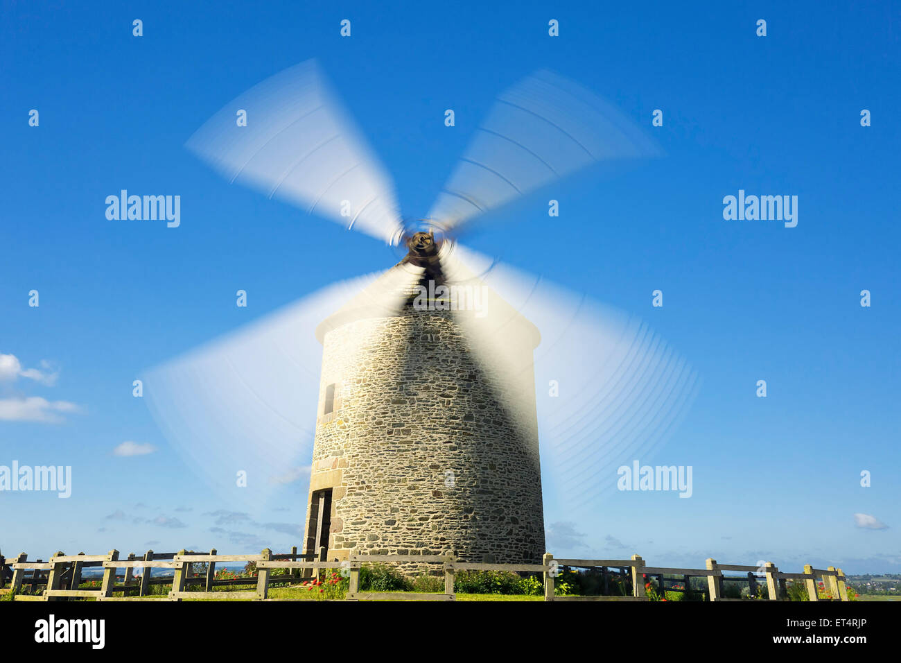 France, the Moidrey windmill in Pontorson in Normandie Stock Photo - Alamy