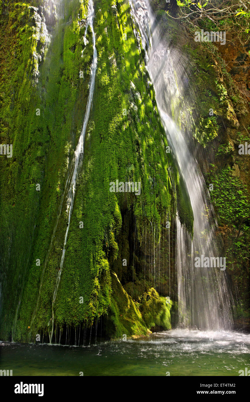 Richtis waterfall, close to Exo Mouliana village, Sitia, Lasithi, Crete ...