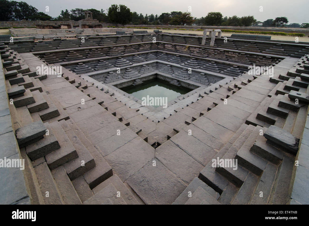 Ancient Indian step well at the ruined city of Hampi Stock Photo - Alamy
