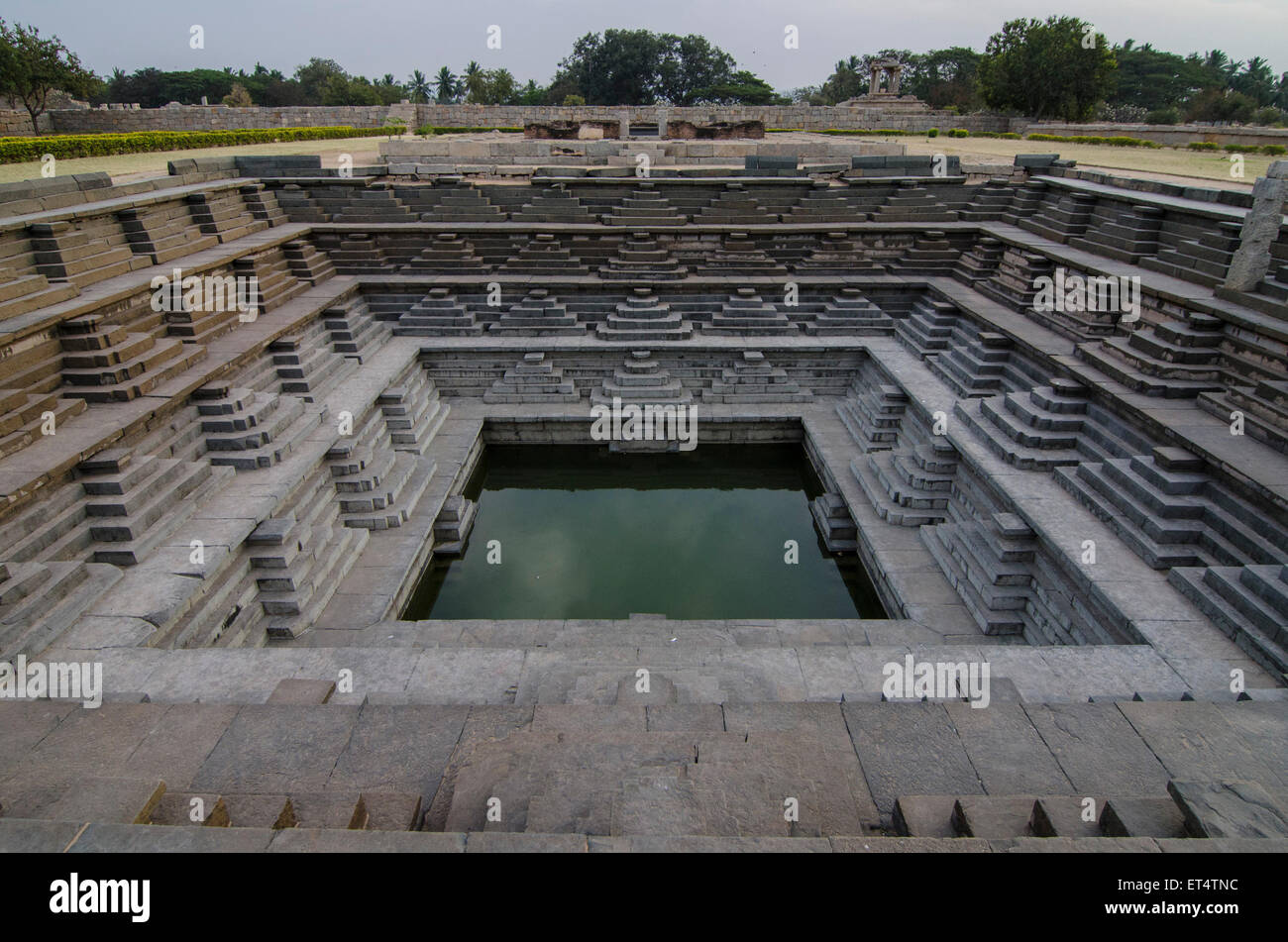 Ancient Indian step well at the ruined city of Hampi Stock Photo - Alamy