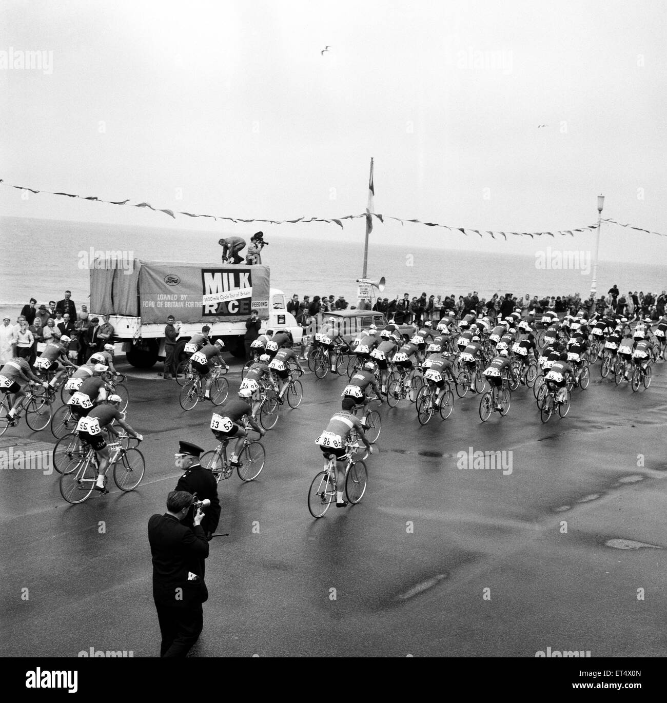 Tour of Britain cycle race, Blackpool, Lancashire. 7th June 1964 Stock ...