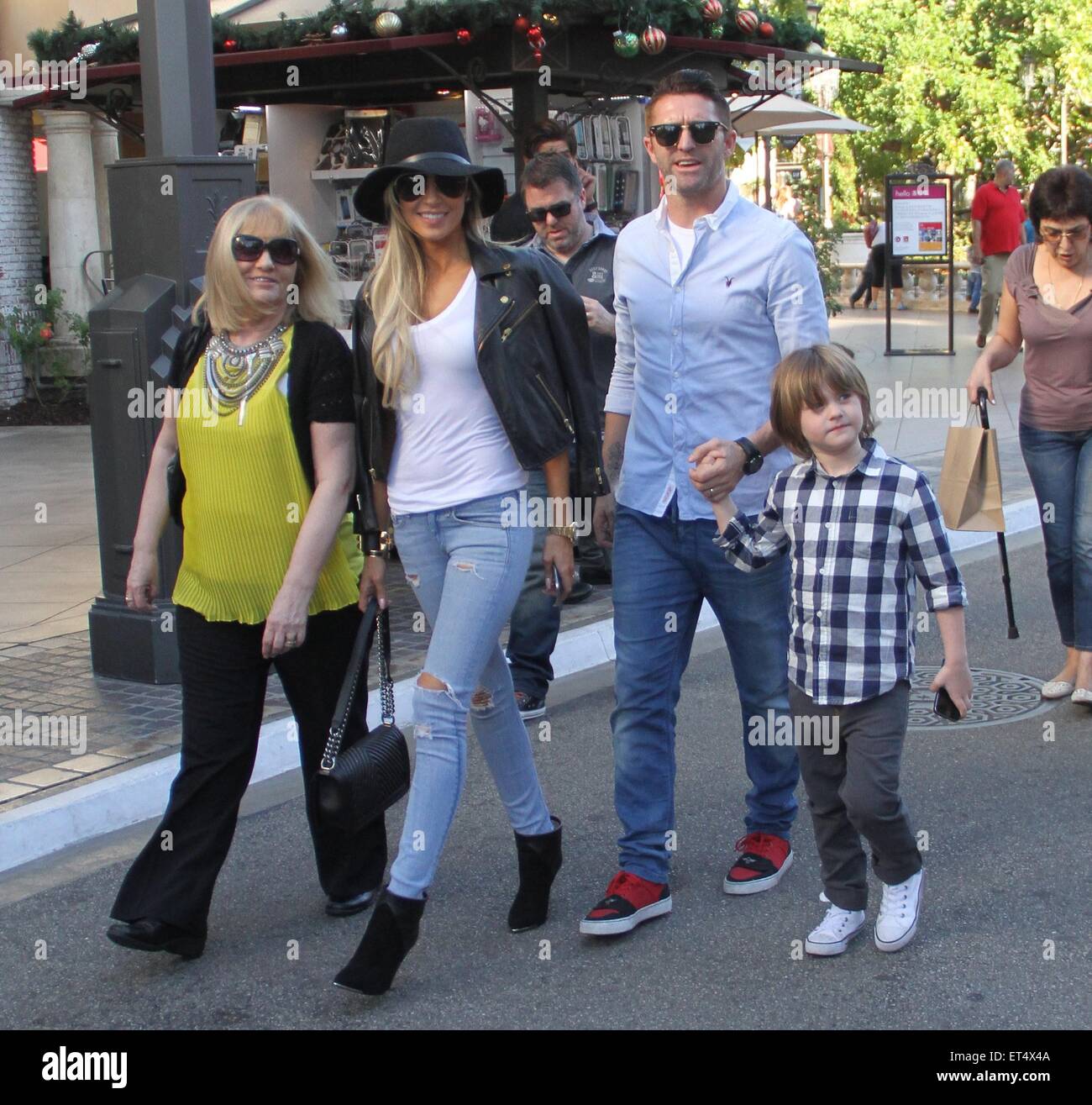Robbie Keane shops with his family at The Grove Featuring: Robbie Keane ...