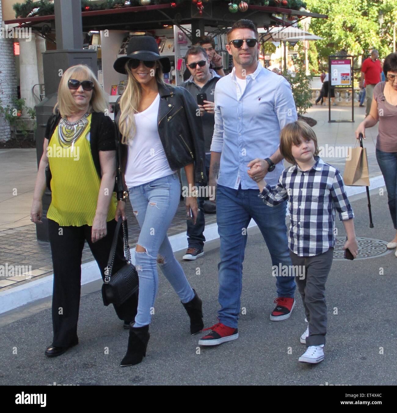 Robbie Keane shops with his family at The Grove Featuring: Robbie Keane ...