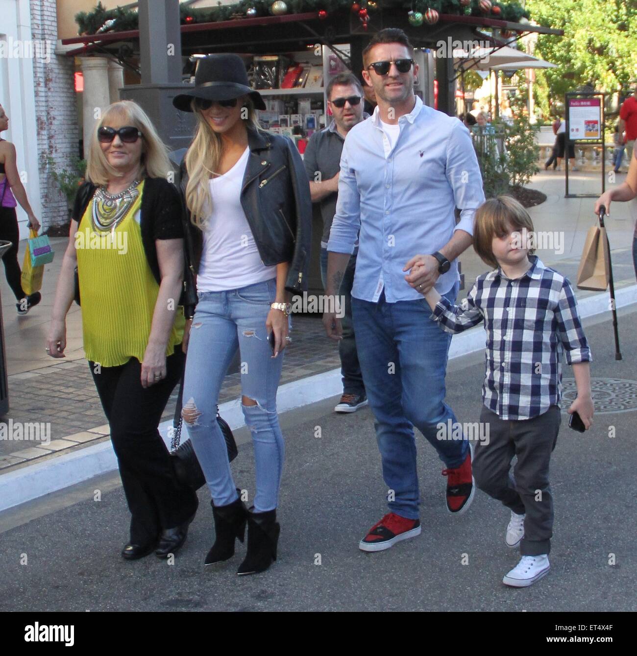 Robbie Keane shops with his family at The Grove Featuring: Robbie Keane ...