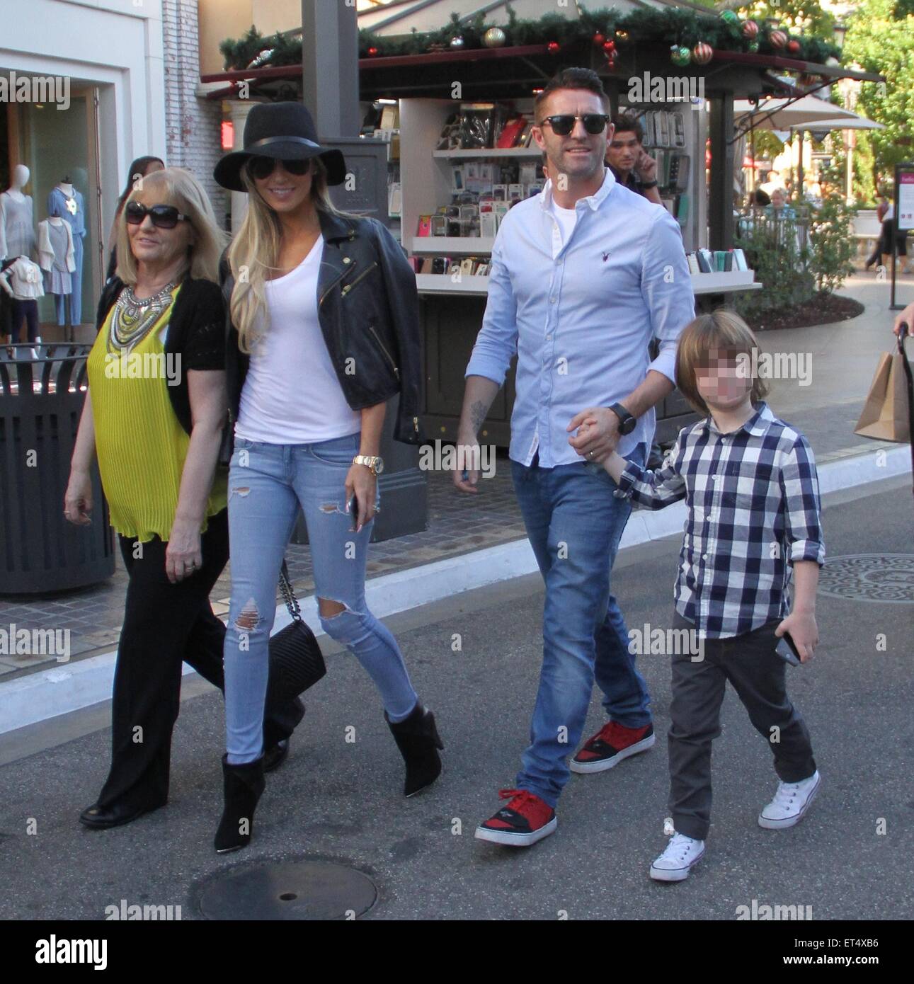 Robbie Keane shops with his family at The Grove Featuring: Robbie Keane ...