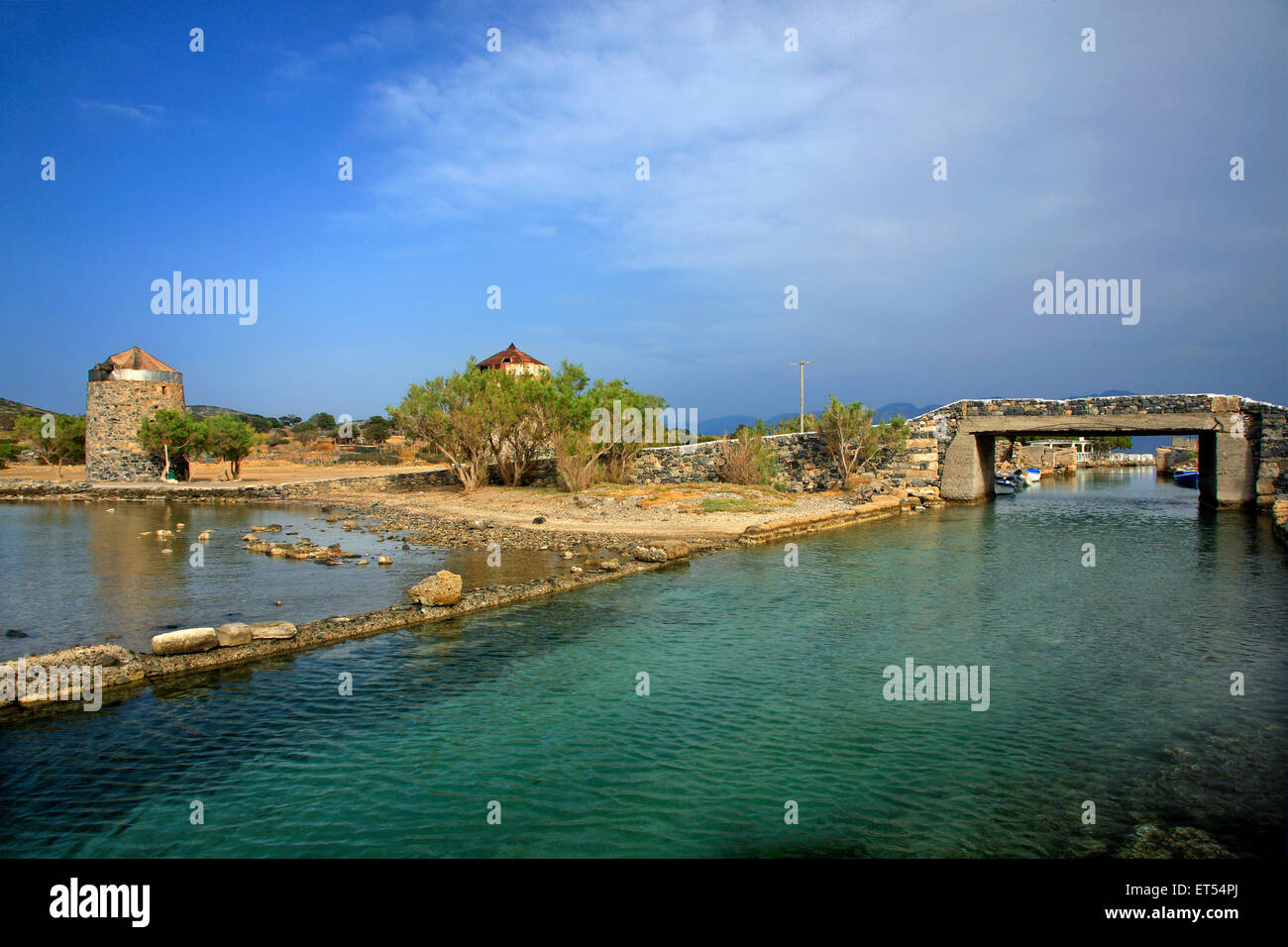 The canal between Elounda & Kolokytha island, Gulf of Mirabello, Agios ...