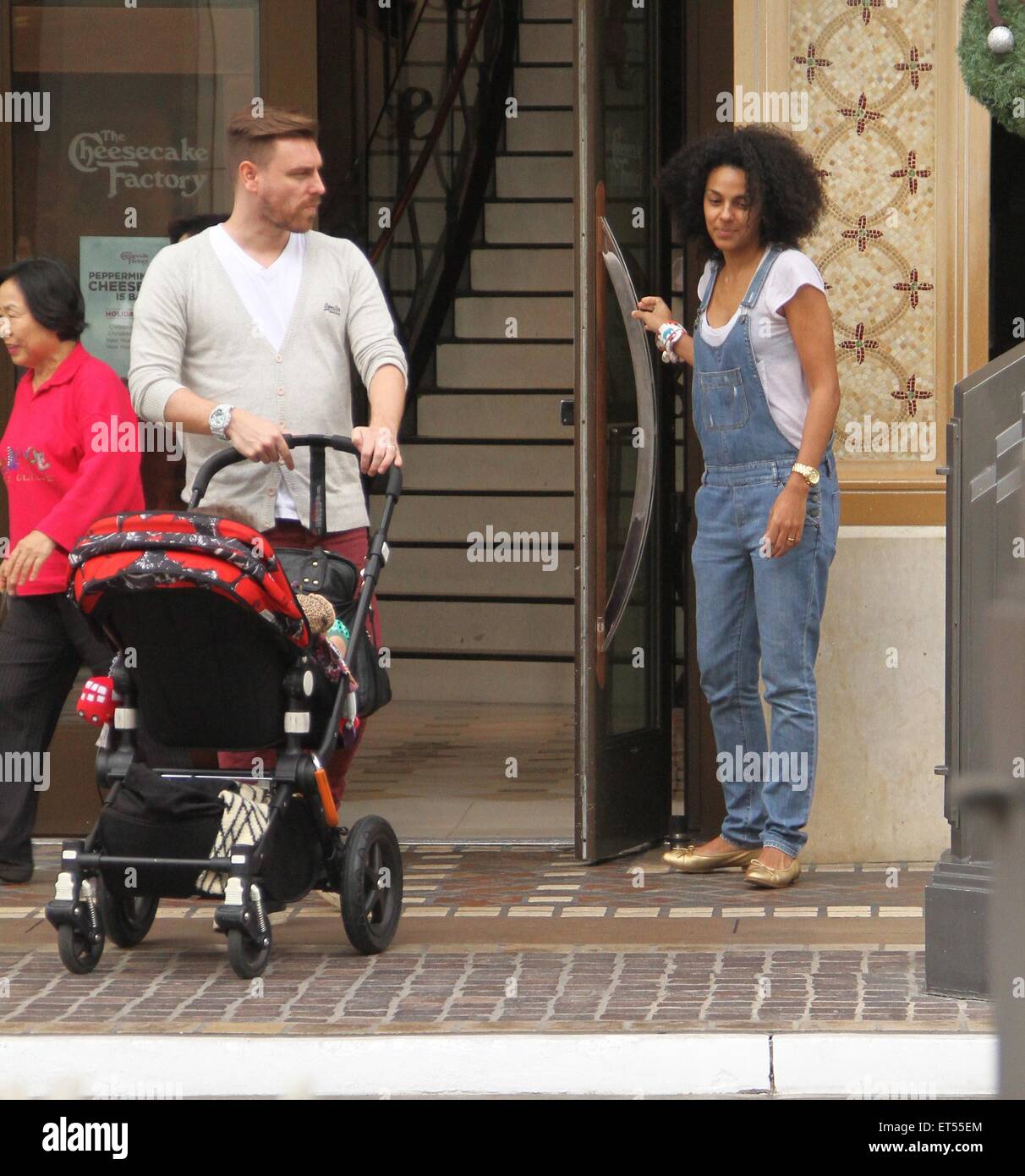 Marsha Thomason takes her family shopping at The Grove in Hollywood ...