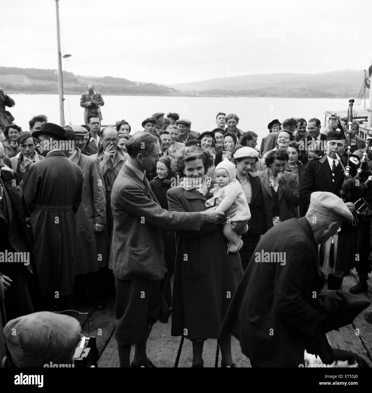 Evacuation of Island of Soay. Some of the 27 people of Soay Island ...