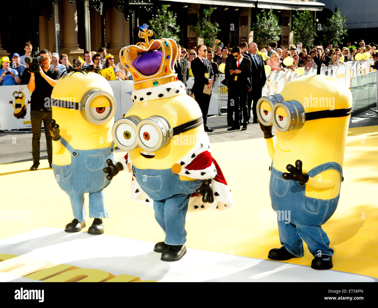 London, UK. 11th June, 2015. Minions attending the World Premiere of ...