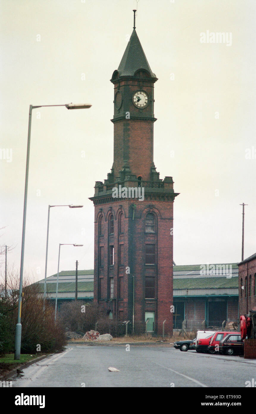 Dock Clock Tower, Middlesbrough, 22nd December 1993 Stock Photo - Alamy