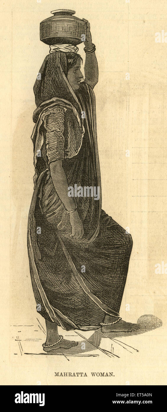 Lithographic portraits Mahratta or Maratha woman 1 ILN 25 March 1876 ...