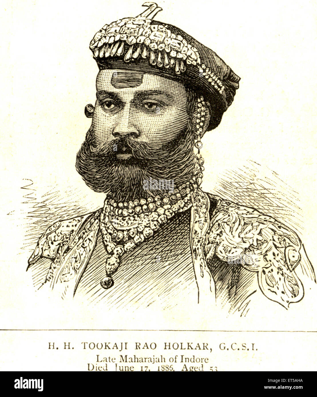 H. H. Tookaji Rao Holkar, Tukoji Rao Holkar, Shrimant Subadar Tukoji ...