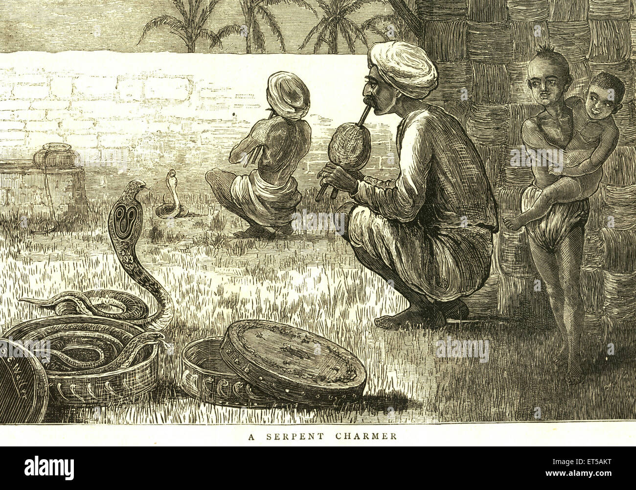 Lithographs Serpent Charmer I L News 4 December 1875 ; India Stock ...
