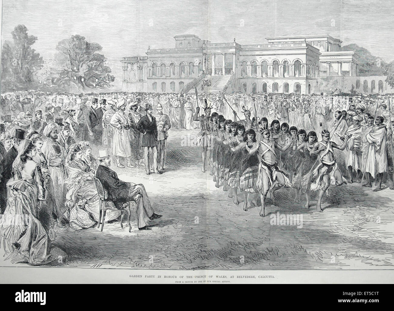 Royalty on Tour, Garden Party, Prince of Wales at Belvedere ; Calcutta ...