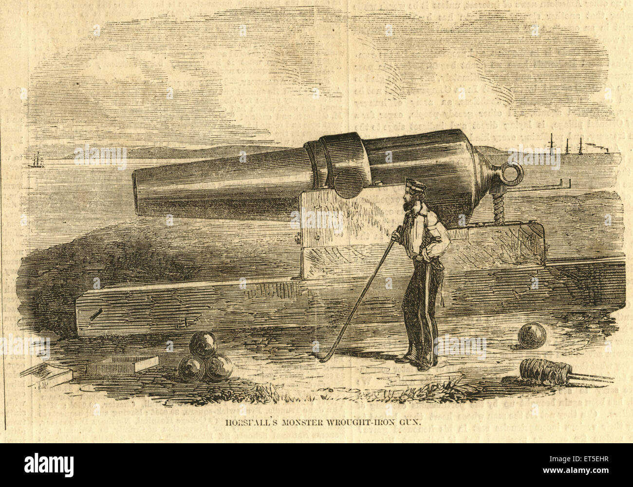 Military and munity mutiny views Horsfall's monster wrought iron gun ...