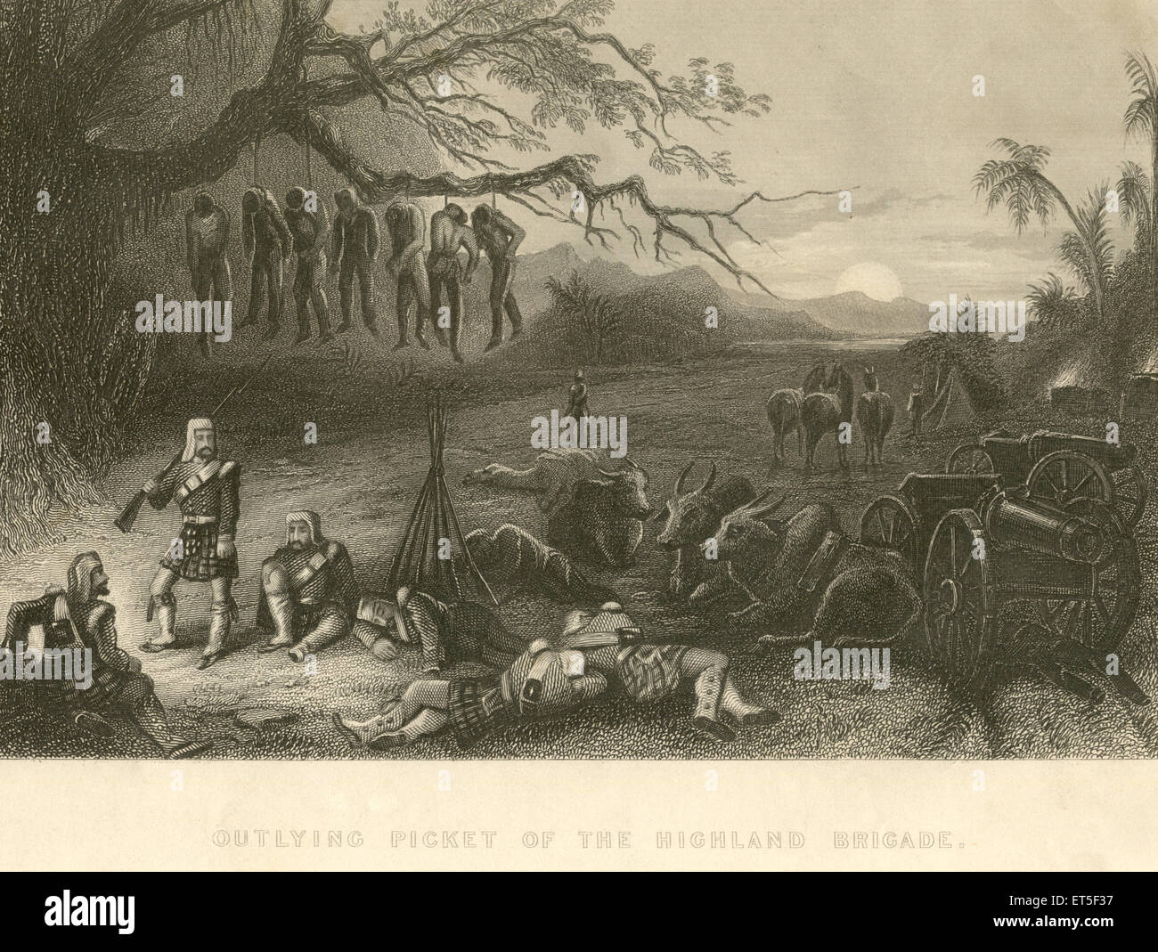 Military and munity mutiny views outlying picket of the highland ...