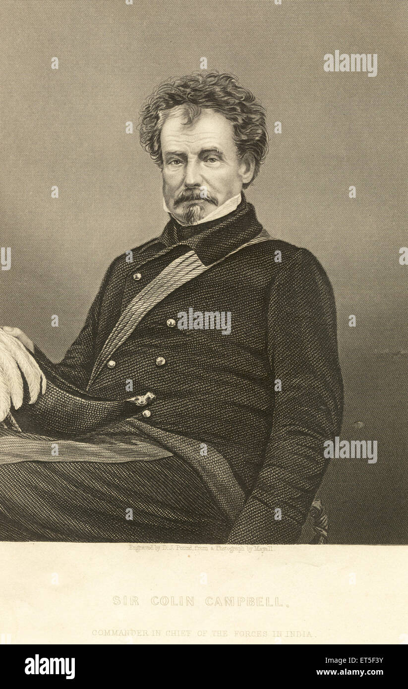 Sir Colin Campbell, Commander in Chief, Field Marshal, India, Indian ...