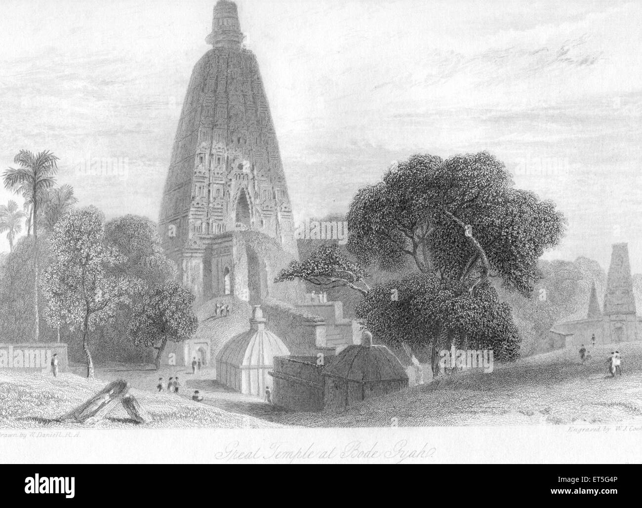 Great temple at Bode Gyah ; Bodhgaya ; Bihar ; India Stock Photo - Alamy