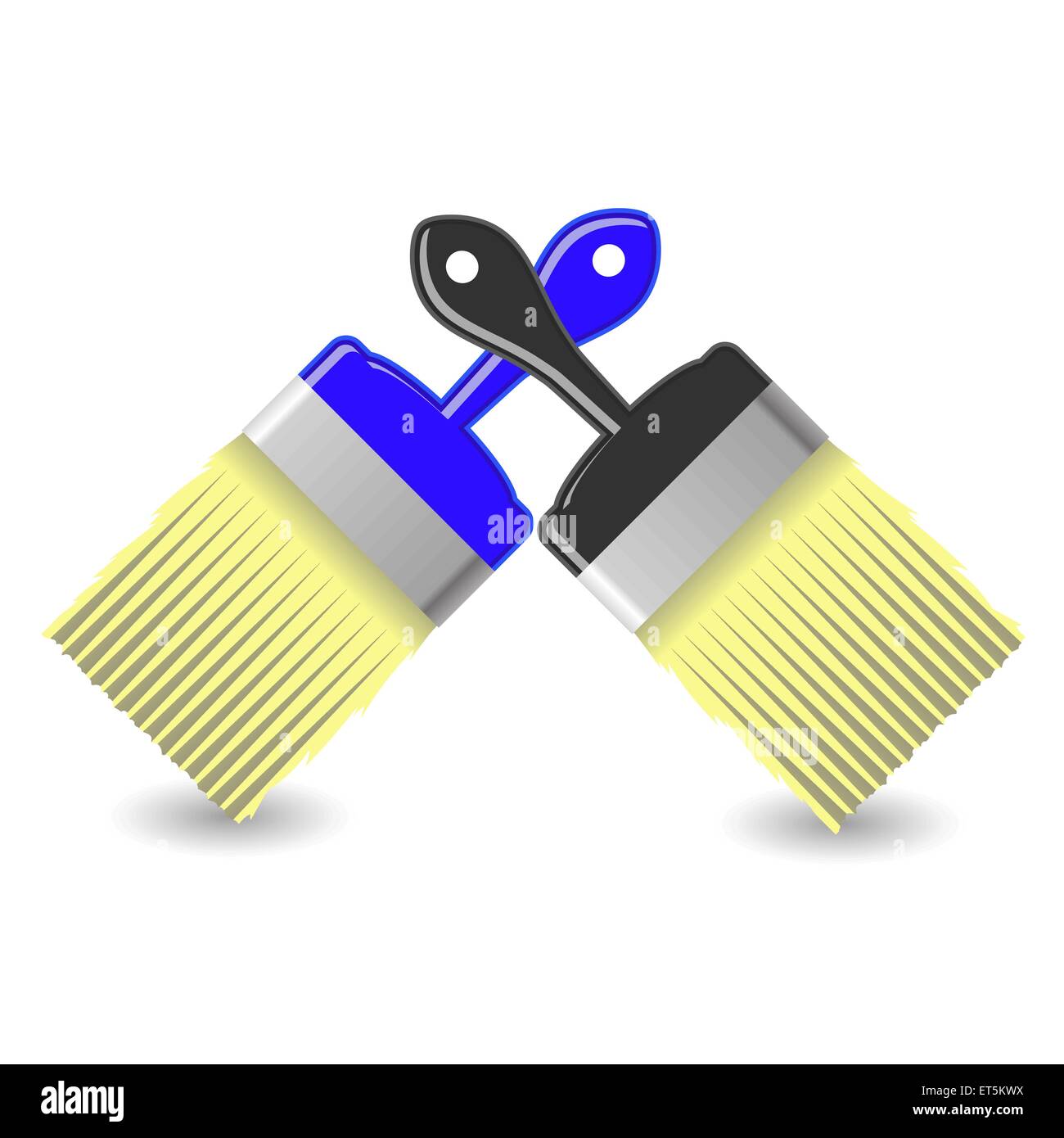 Two paintbrushes Stock Vector Images - Alamy