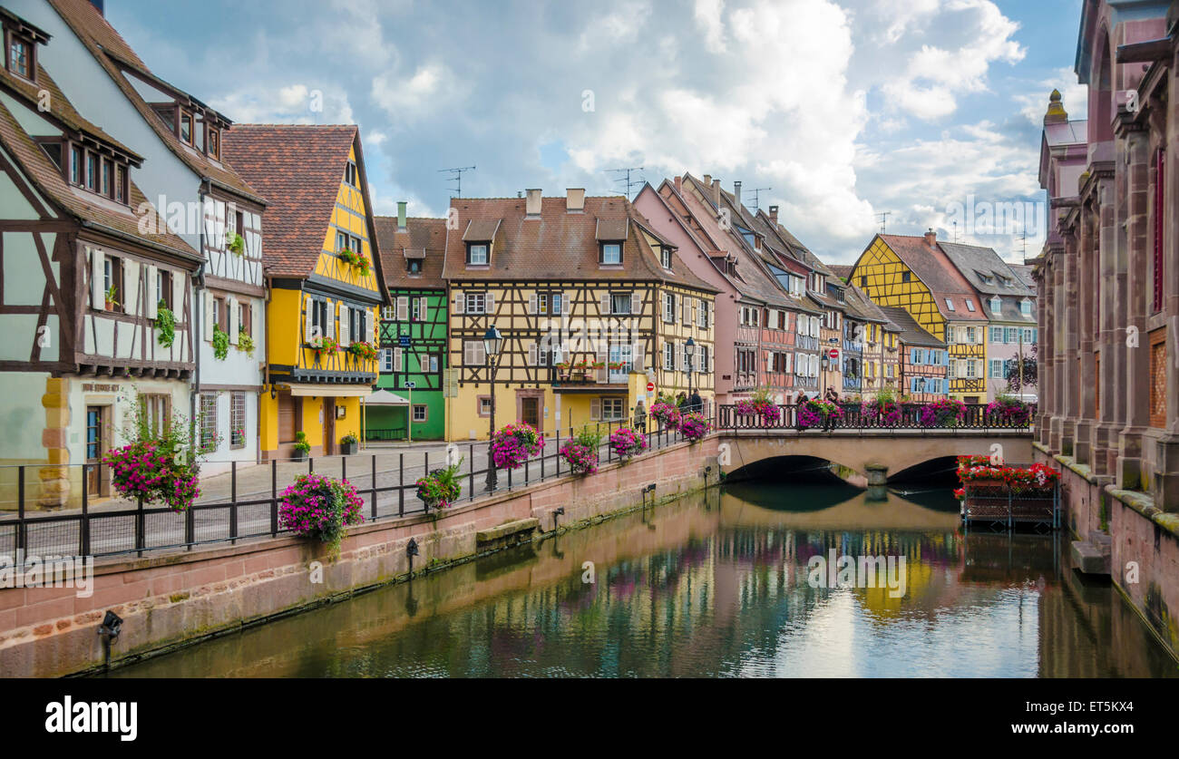 The colourful buildings in the town of Colmar, Alsace, France Stock ...