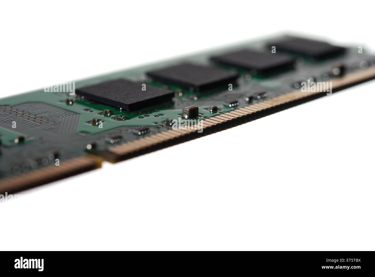 Part of computer electronic on the white background. Macro Stock Photo ...