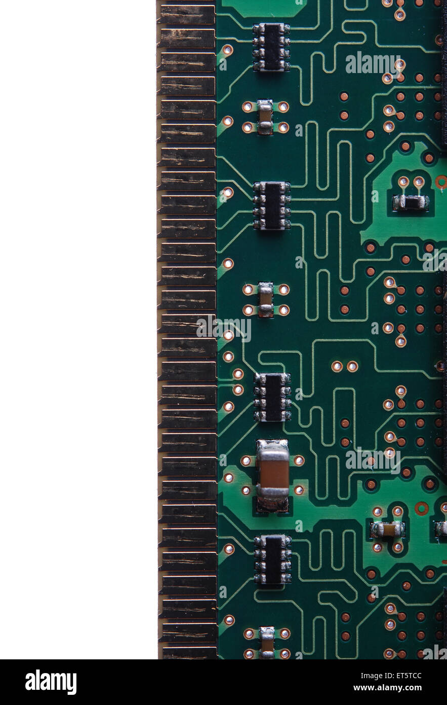 Part of computer electronic on the white background Stock Photo - Alamy