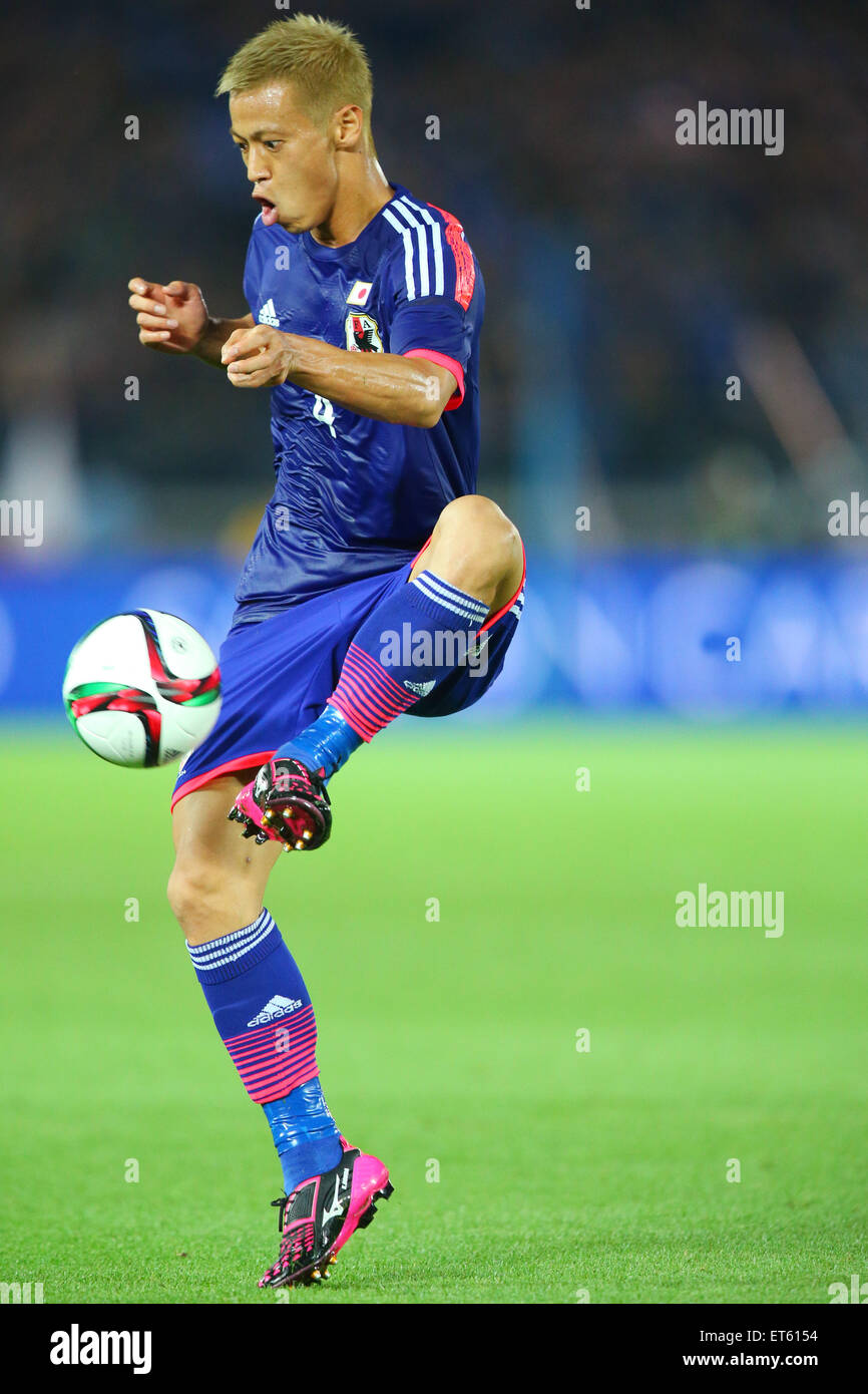 Kanagawa, Japan. 11th June, 2015. Keisuke Honda (JPN) Football/Soccer ...