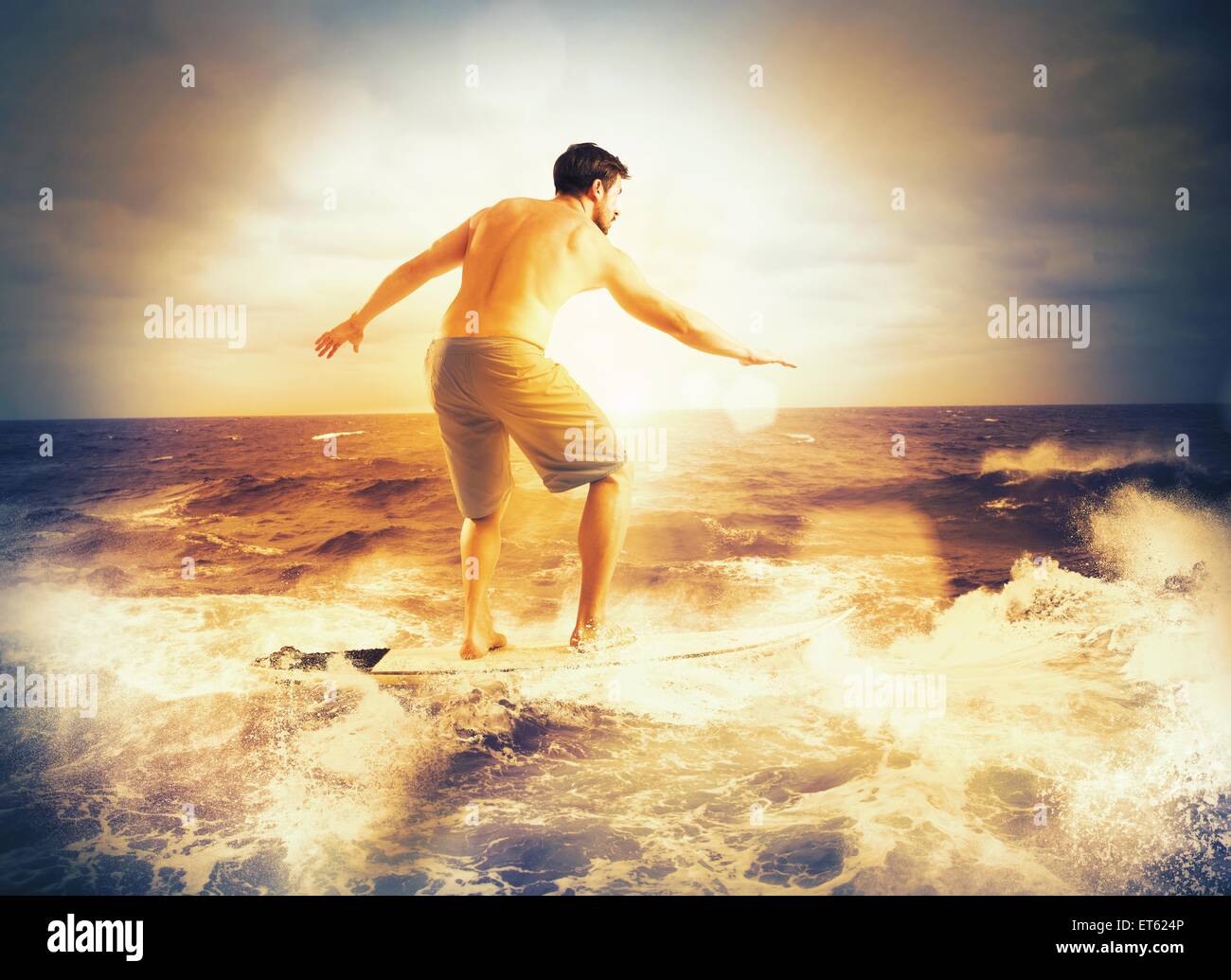 Surfboard water sport barefoot hi-res stock photography and images - Alamy