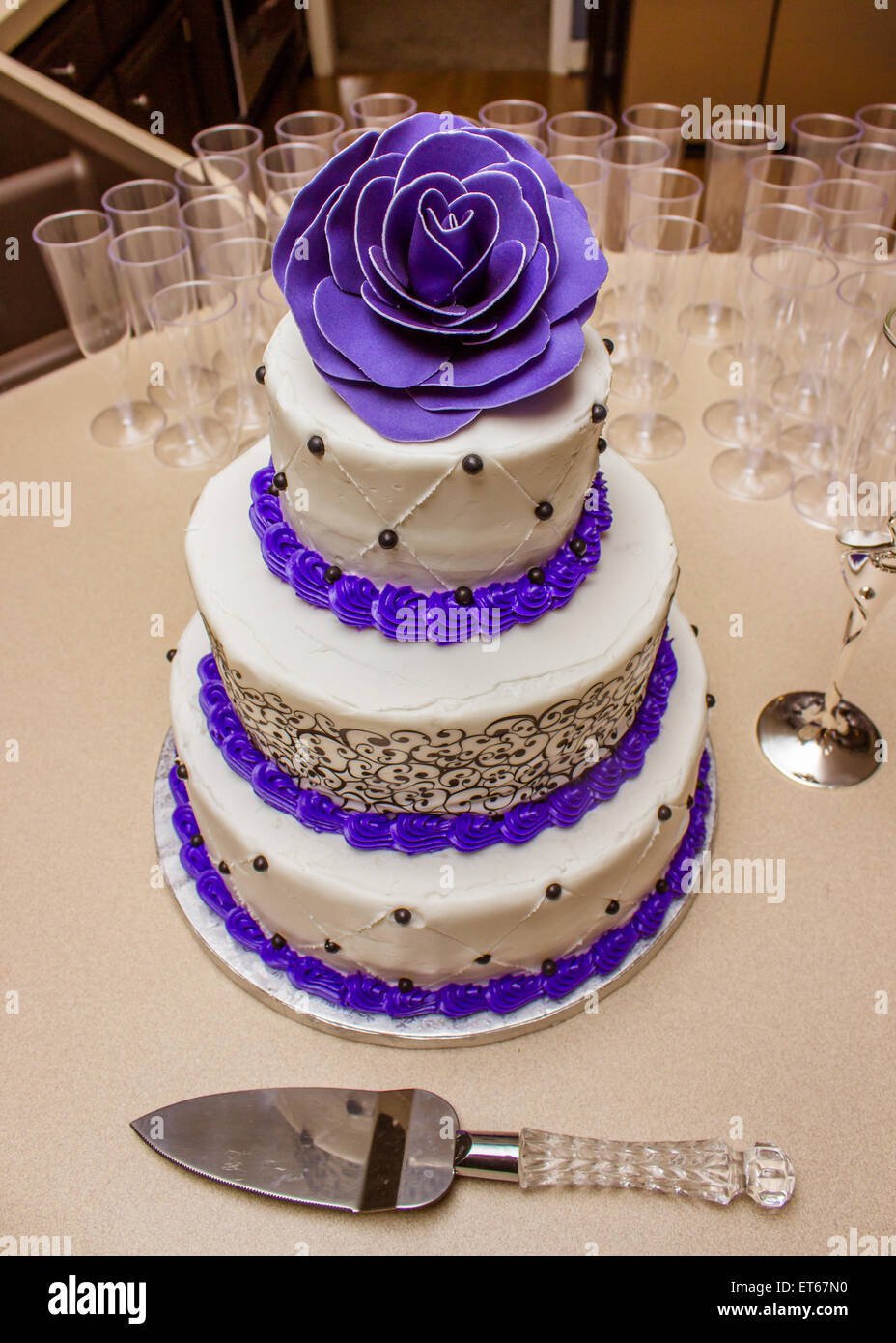 Huge Purple Birthday Cake