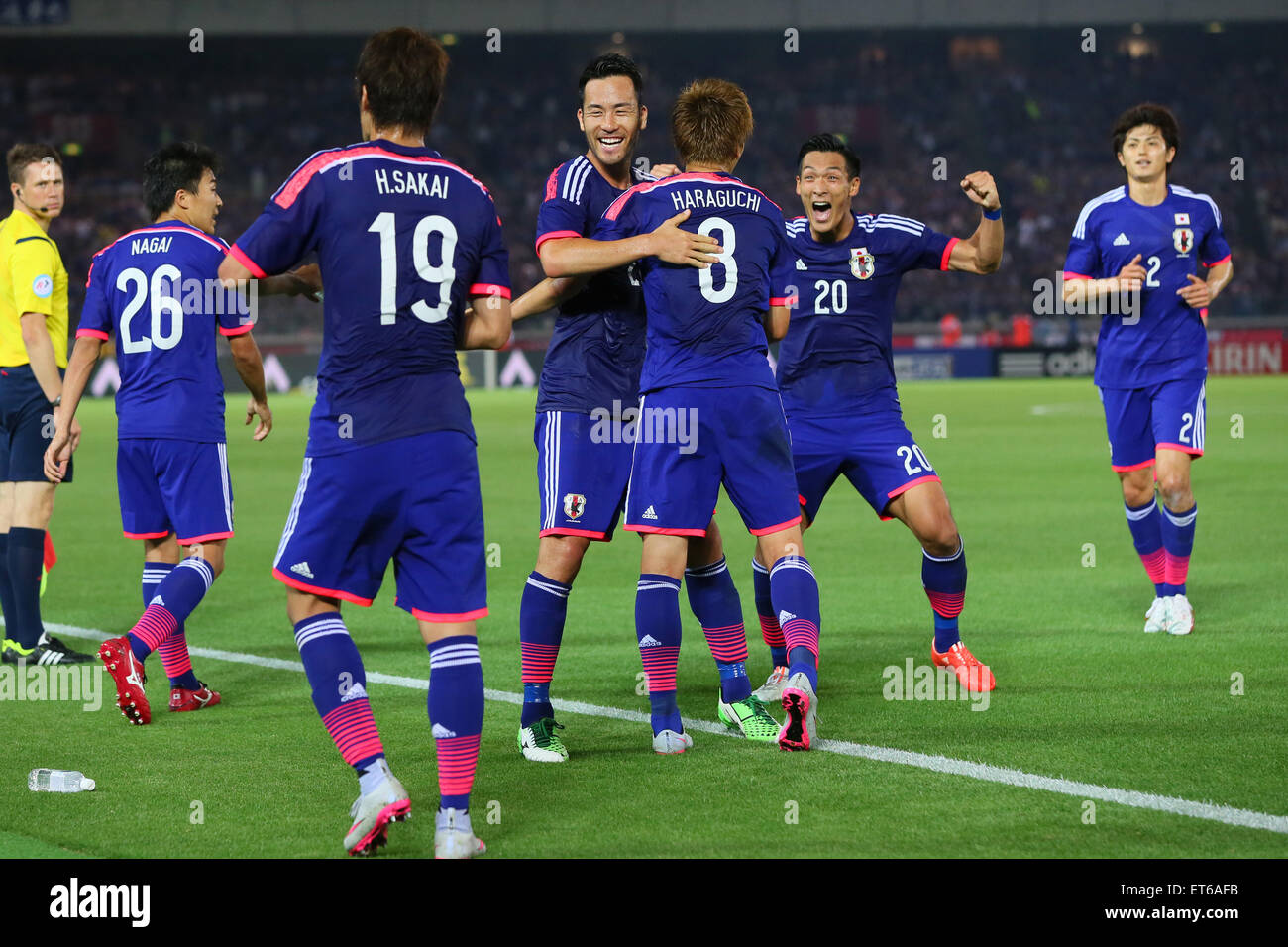 Kanagawa, Japan. 11th June, 2015. Japan team group (JPN) Football ...